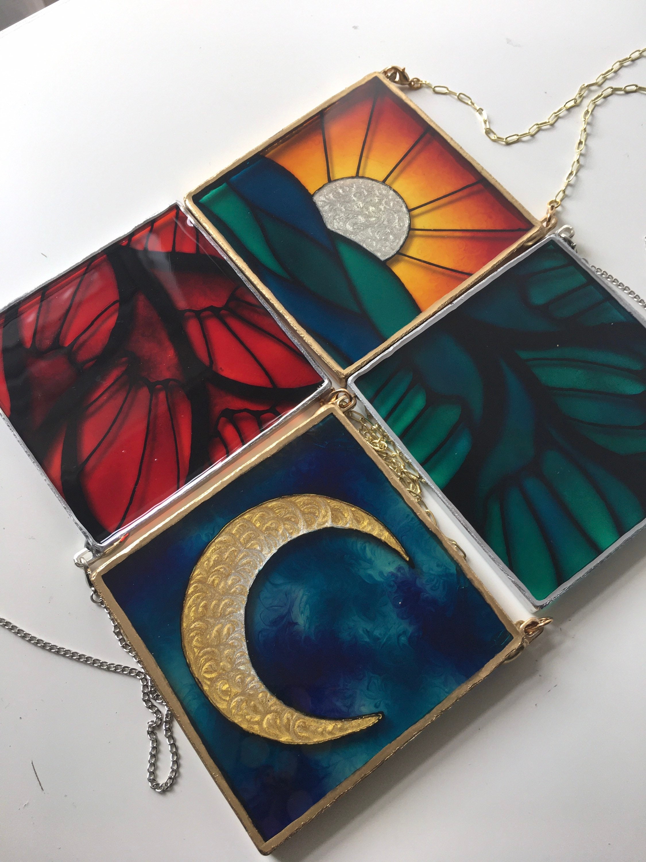 Faux Stained Glass Resin Art Butterfly Stained Glass - Etsy