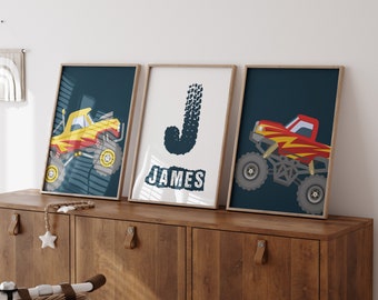 Monster Truck Knowledge Poster, Monster Trucks Poster, Trucks Lover ...