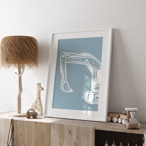 Set of 3 Wall Art Prints Kids Construction Vehicle Nursery Gift ...
