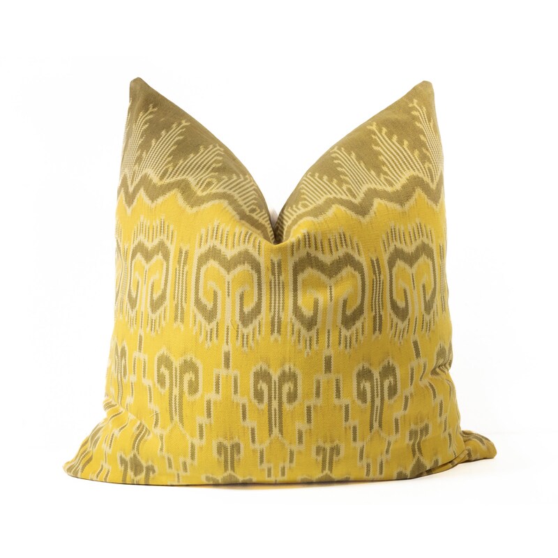 Yellow Ikat Pillows - Etsy