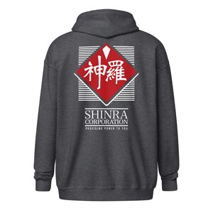 Shinra Corporation Zip up Hoodie Hooded Sweatshirt Double-print Dark ...
