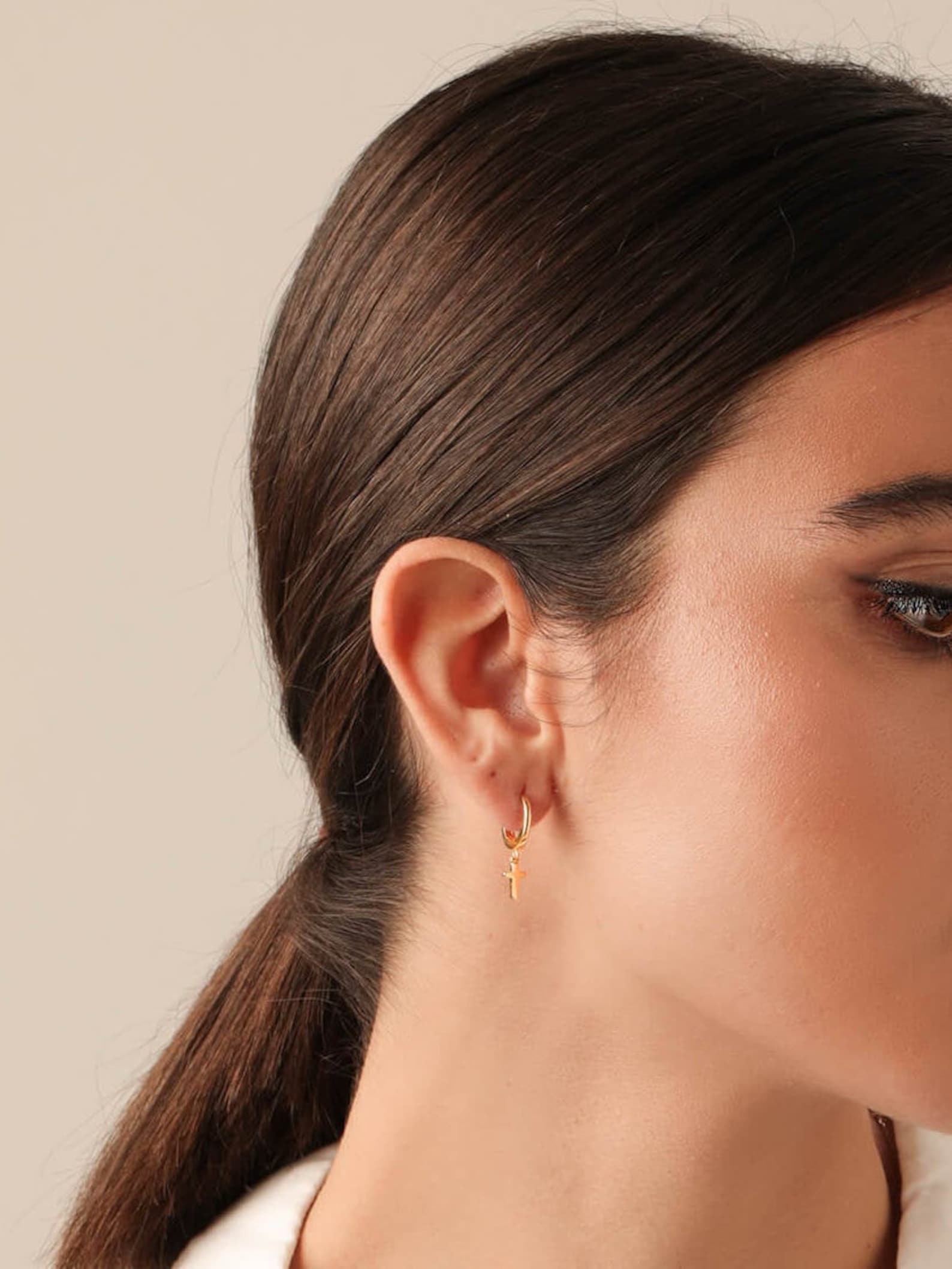 Cross Earrings Men Cross Earrings Cross Hoops Earrings - Etsy