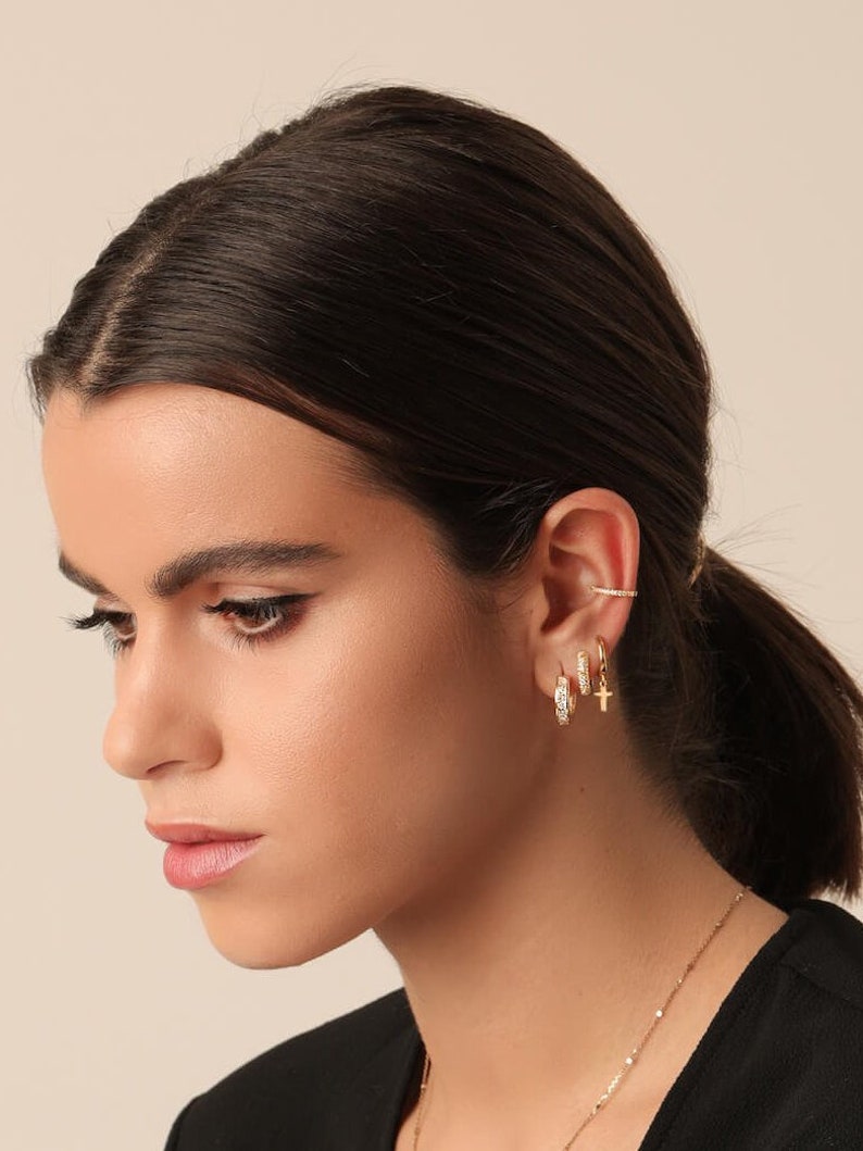 Cross Earrings Men Cross Earrings Cross Hoops Earrings - Etsy