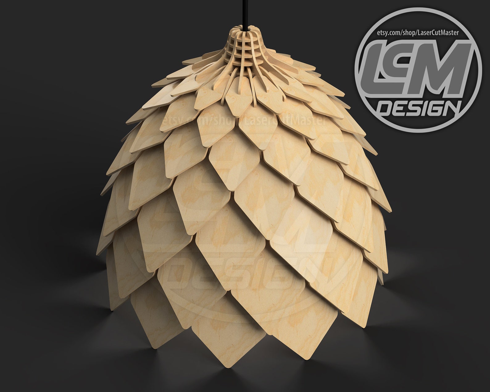 Laser Cut Lamp Template Laser Cut Pinecone Lamp Shade | Etsy