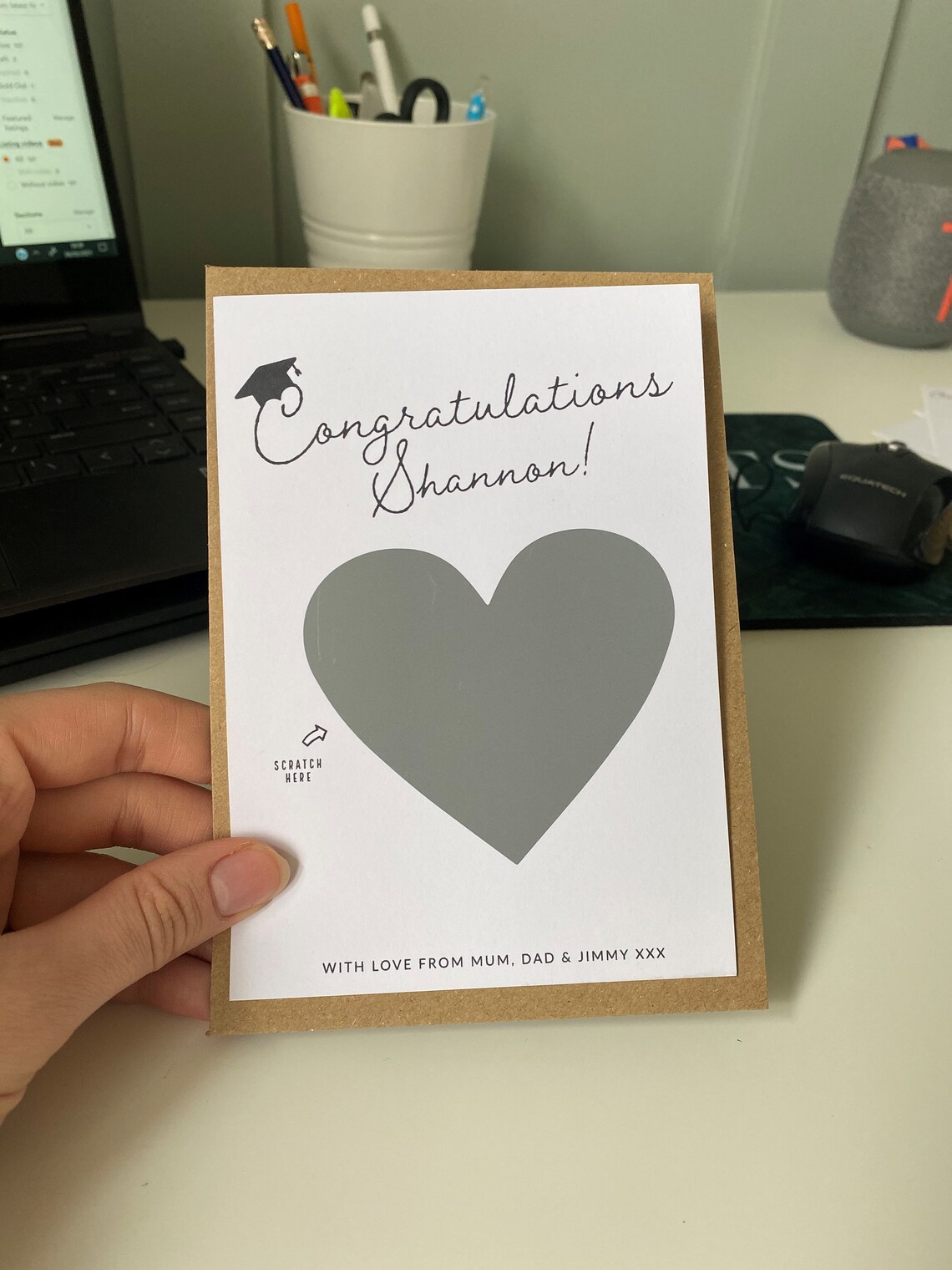 Congratulations Graduation T Scratch And Reveal Card Etsy Uk
