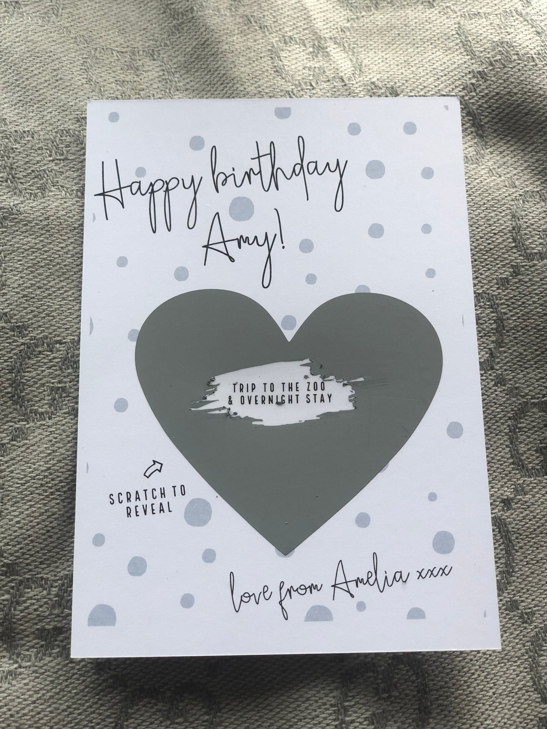 Personalised Happy Birthday Scratch & Reveal Card Surprise - Etsy