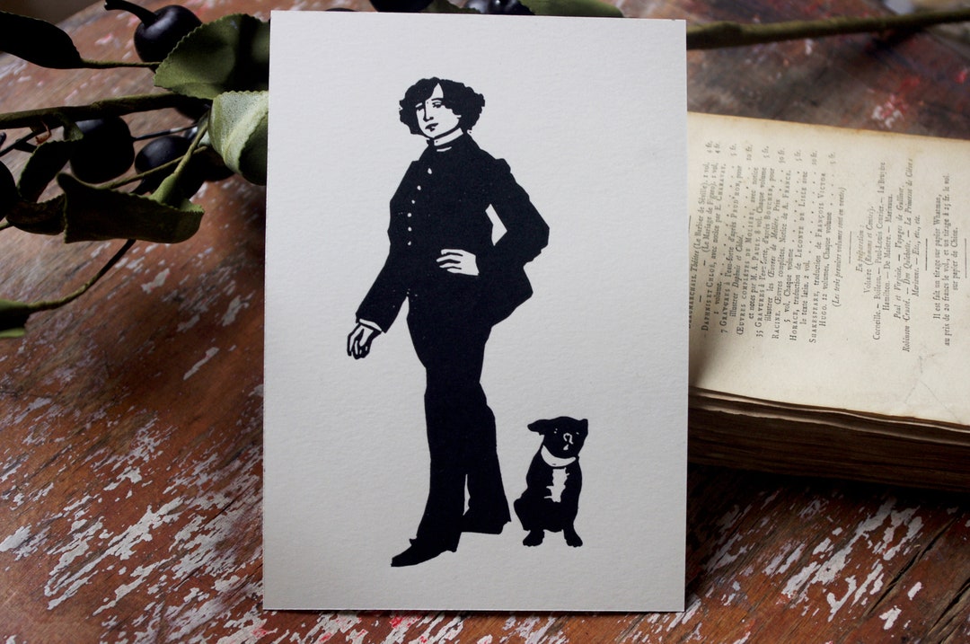 Linogravure Colette et Toby-Chien. Fait main. Linocut hand - Etsy 日本