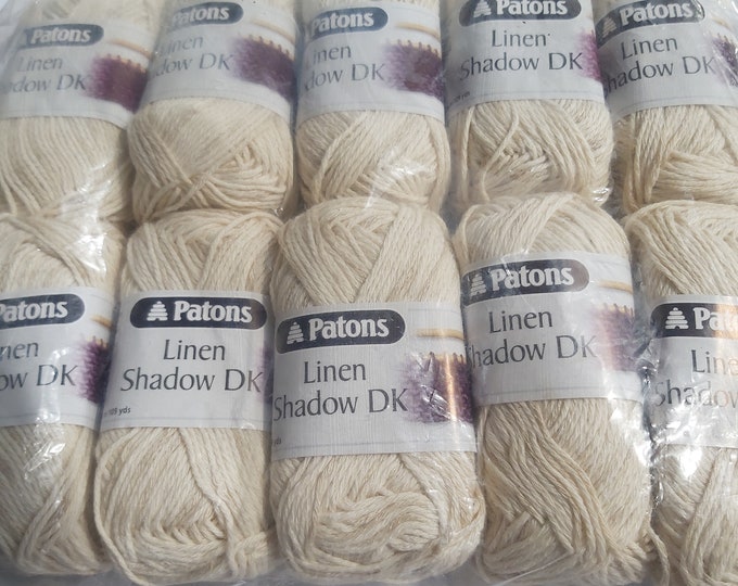 Patons Linen Shadow DK 10 X 50g Balls a Cotton & Linen Blend Yarn for ...
