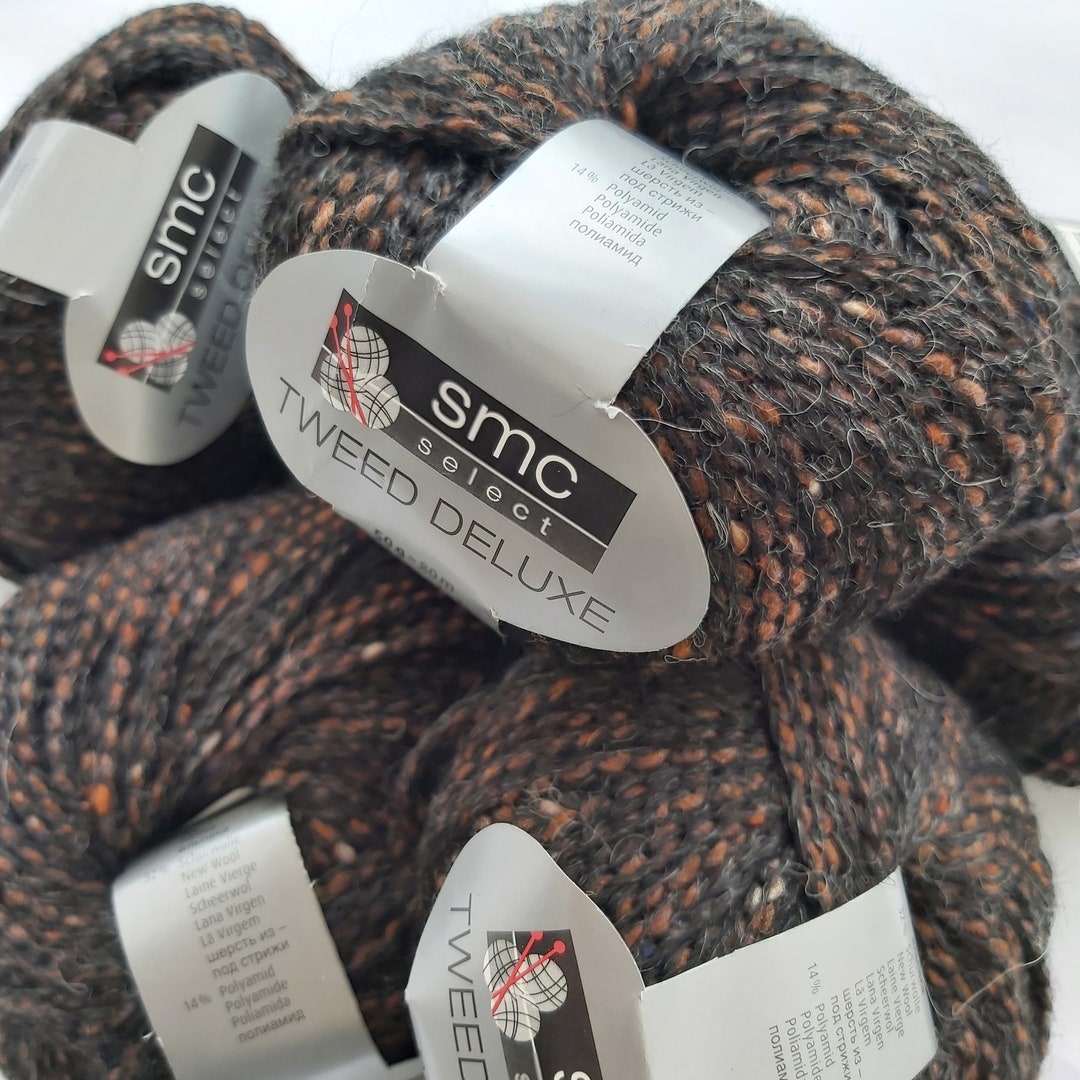 SMC Select Tweed Deluxe Chunky Yarn 6 X 50g Balls Shade 7123 Same Dye ...