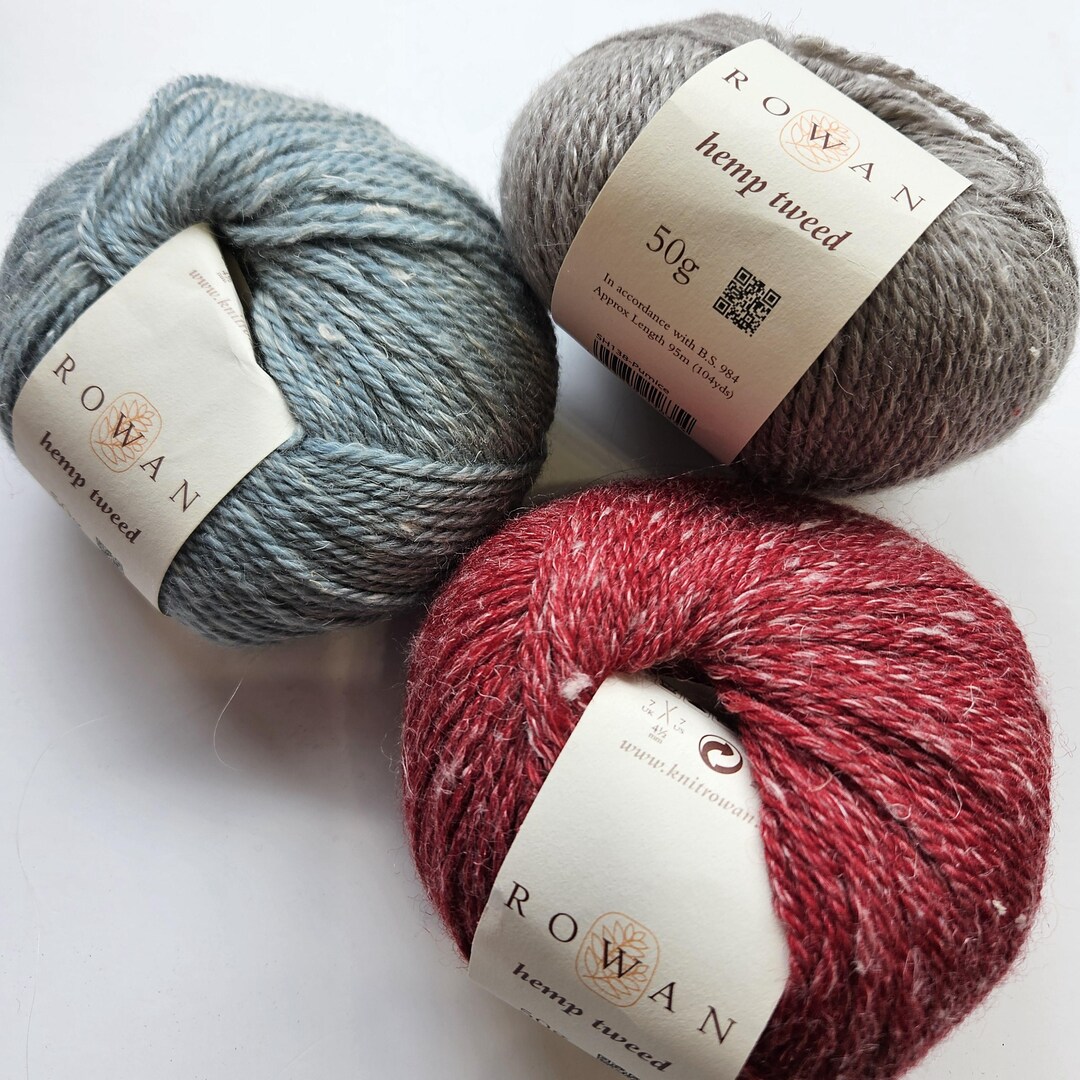 Rowan Hemp Tweed Yarn - Assorted Shades - Wool & Hemp Blend Aran - a ...