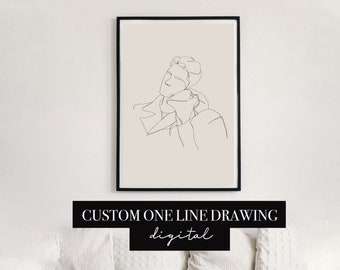 Custom line drawing | Etsy