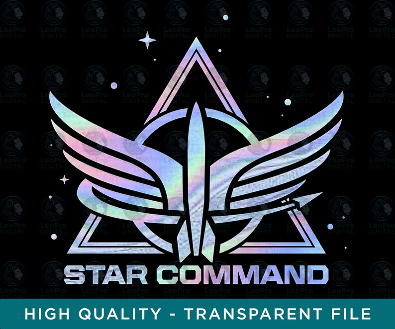 Lightyear Star Command Holographic Logo PNG Buzz Lightyear - Etsy