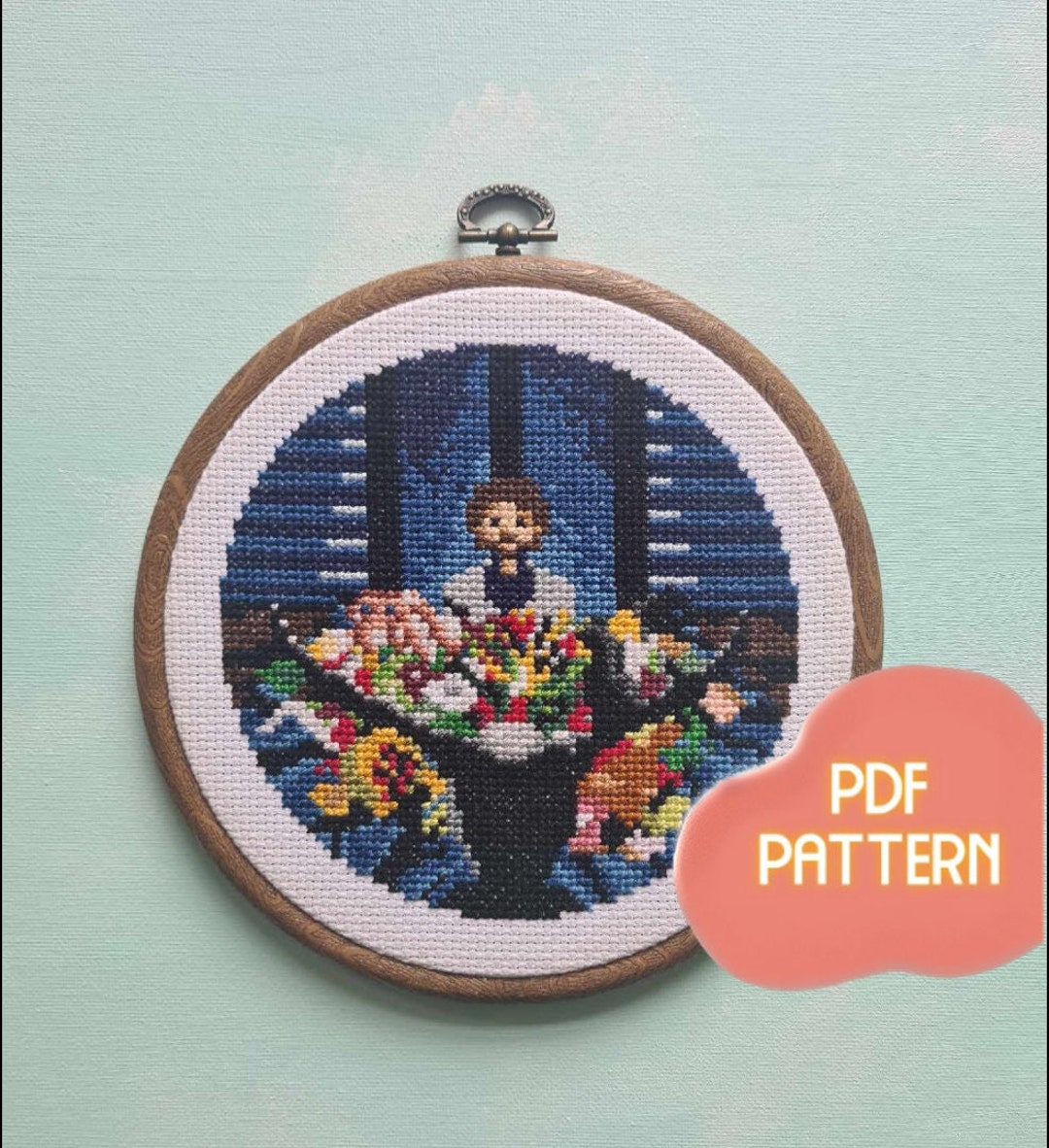 Hannibal Dinner Table - PDF Digital Cross Stitch Pattern for 6 Inch ...