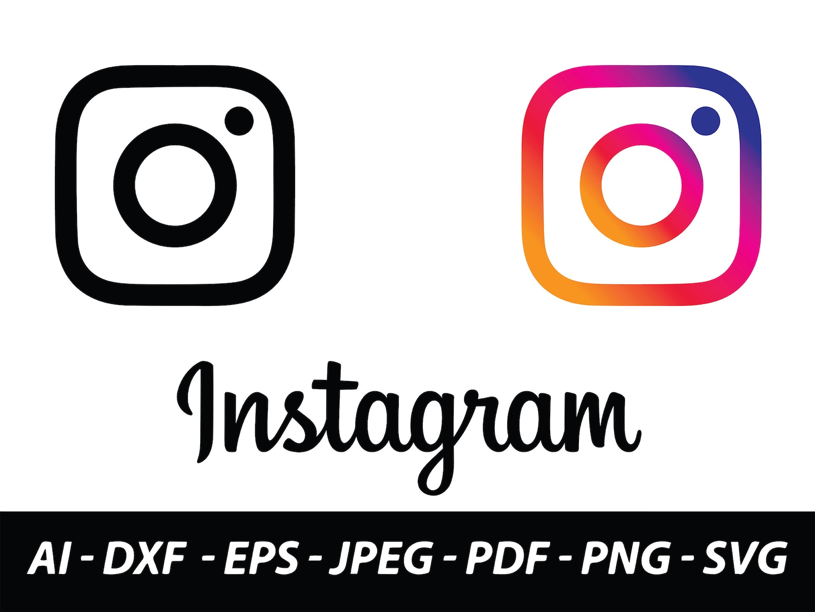 Instagram Logo, Instagram Digital File, Instagram Svg, Sticker Making ...