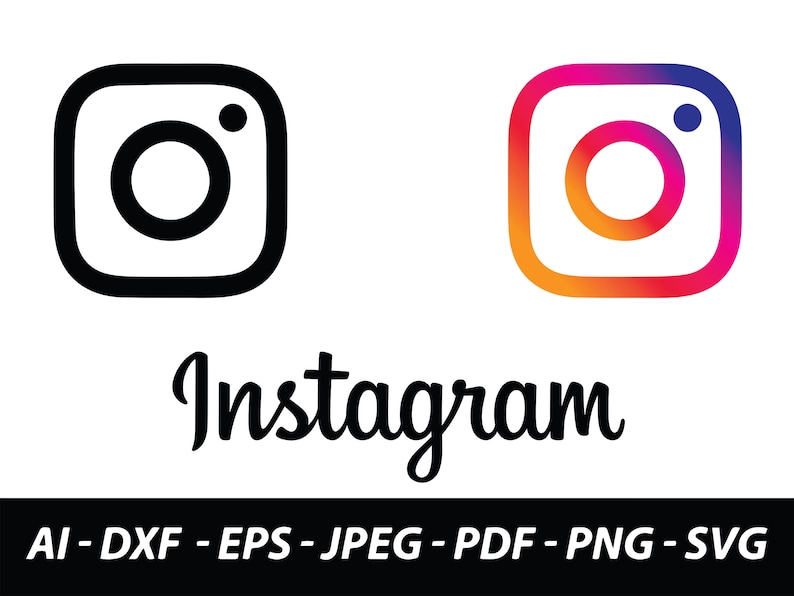 Instagram Logo, Instagram Digital File, Instagram Svg, Sticker Making ...