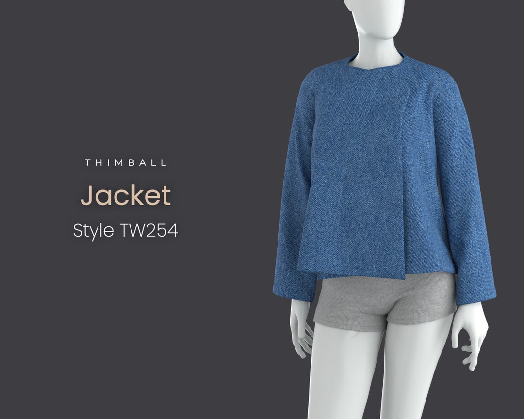 Jacket Printable Sewing Pattern Style TW254 - Etsy