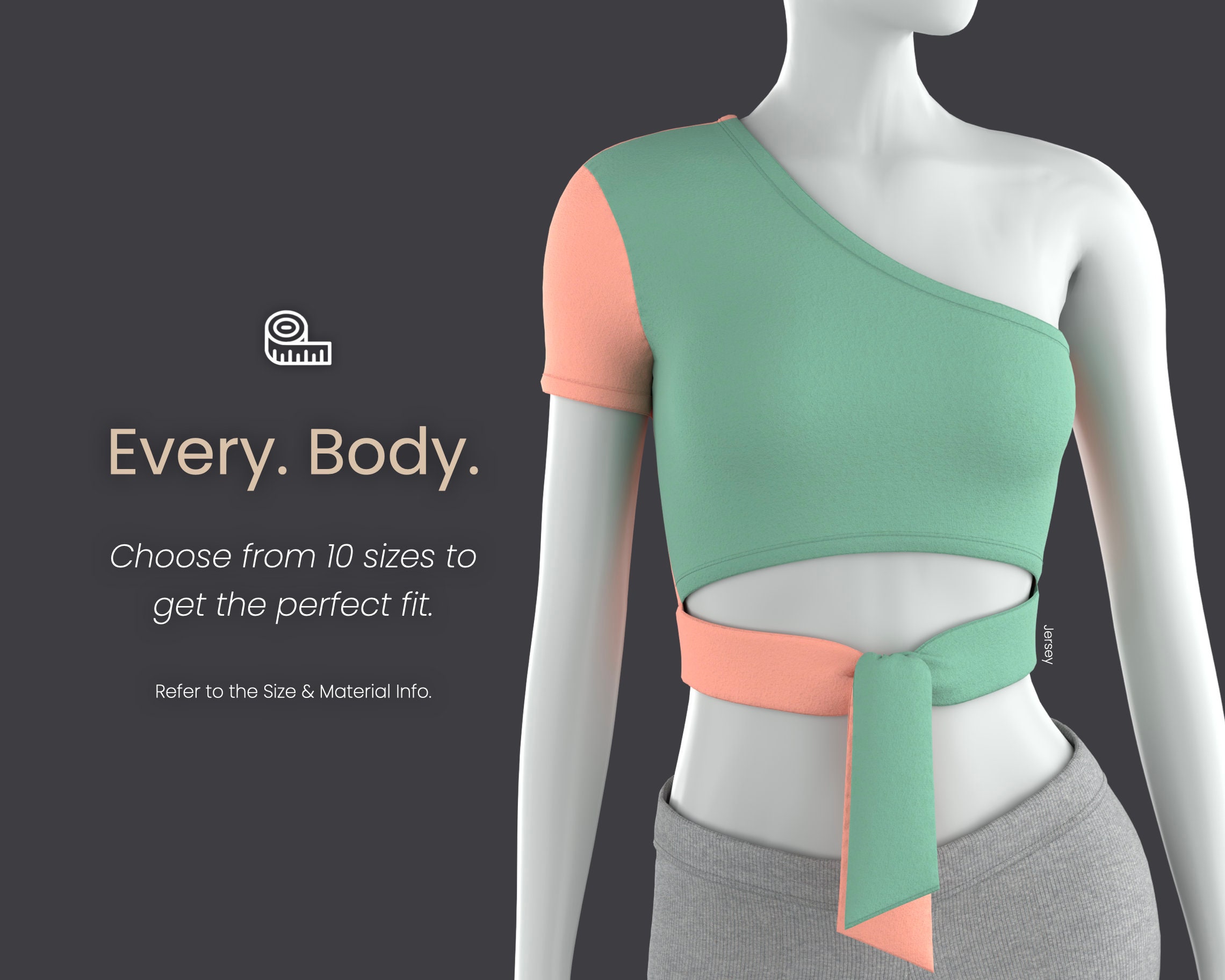 Crop Top Printable Sewing Pattern Style TW18 - Etsy