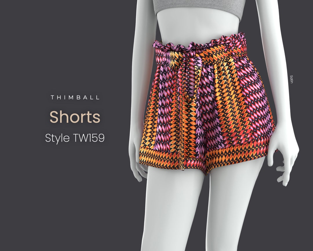 Shorts Printable Sewing Pattern Style TW159 - Etsy