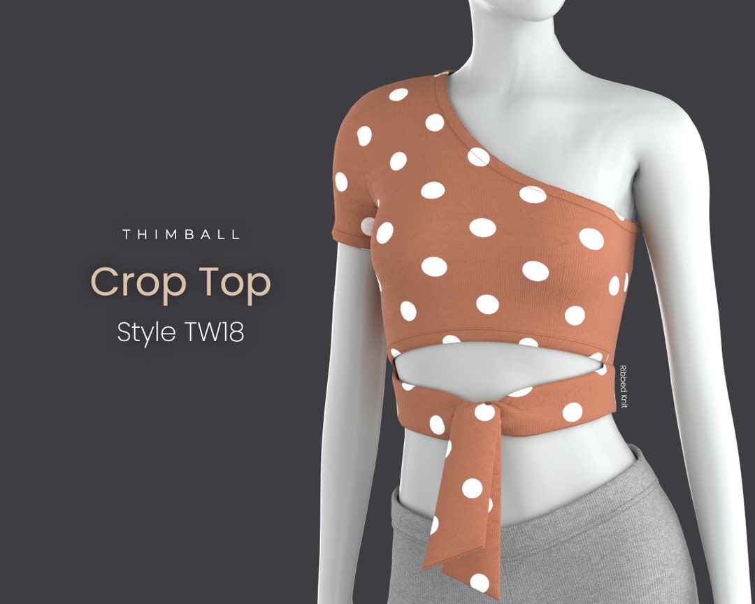 Crop Top Printable Sewing Pattern Style TW18 - Etsy