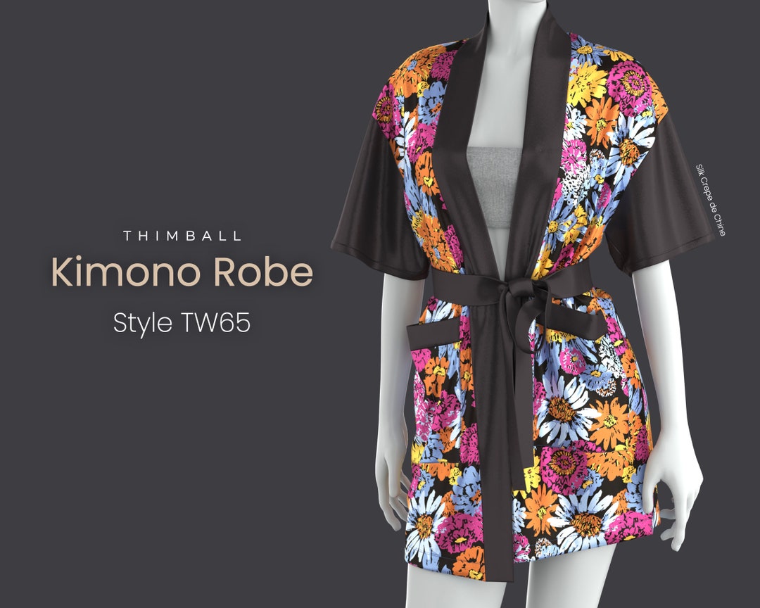 Kimono Robe Printable Sewing Pattern Style TW65 - Etsy