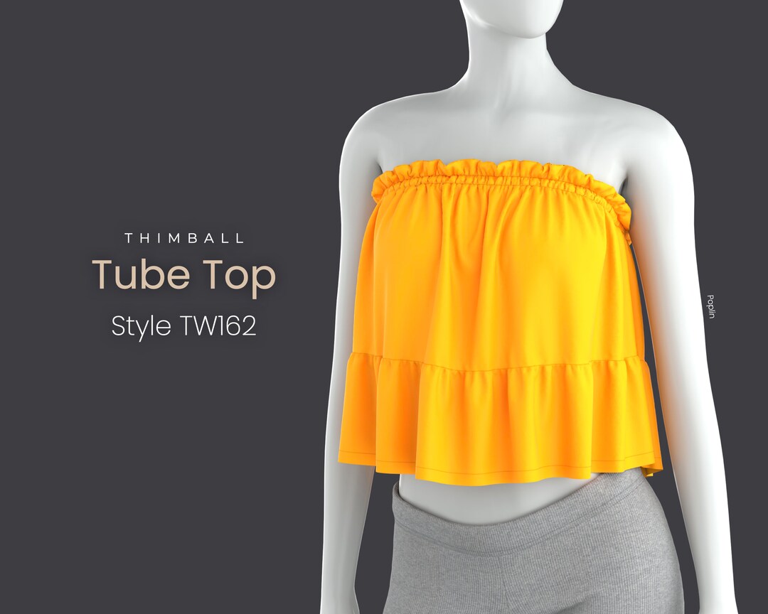 Tube Top Printable Sewing Pattern Style TW162 - Etsy