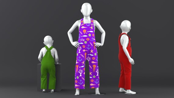 Overalls Printable Sewing Pattern Style TK11 | Etsy