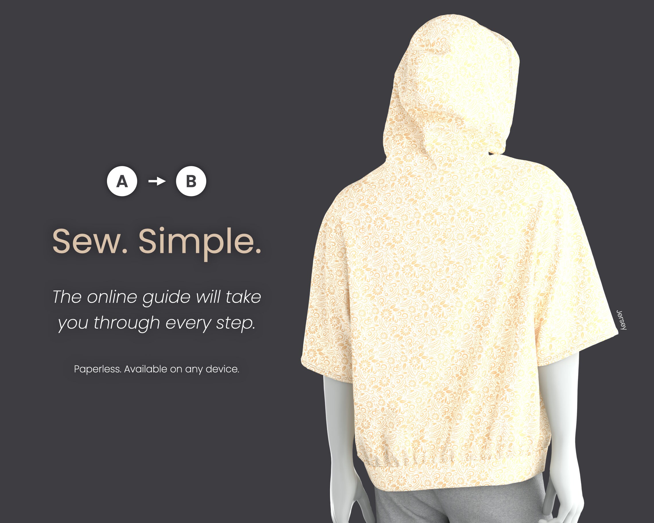 Hoodie Printable Sewing Pattern Style TM1 - Etsy