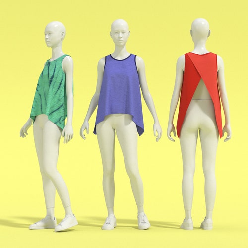 Women's Easy Singlet Tank Top PDF Sewing Pattern and | Etsy Australia