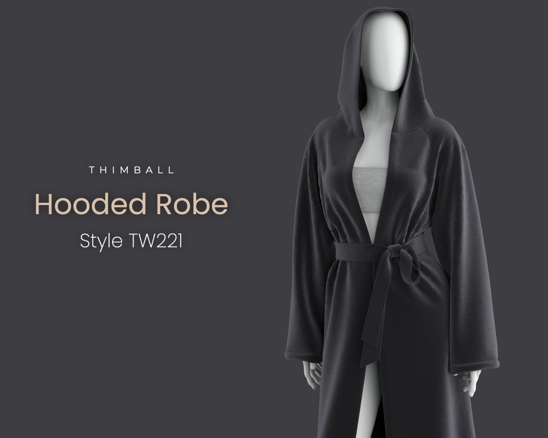 Hooded Robe Printable Sewing Pattern Style TW221 - Etsy