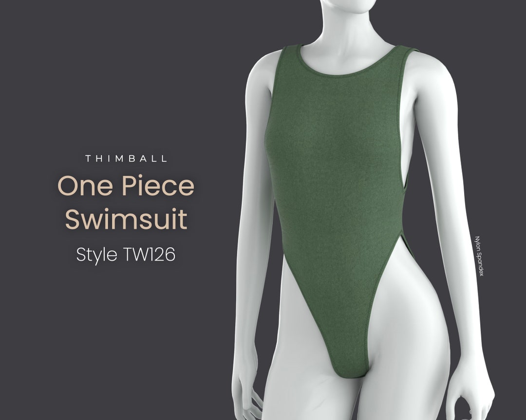 One Piece Swimsuit Printable Sewing Pattern Style TW126 - Etsy
