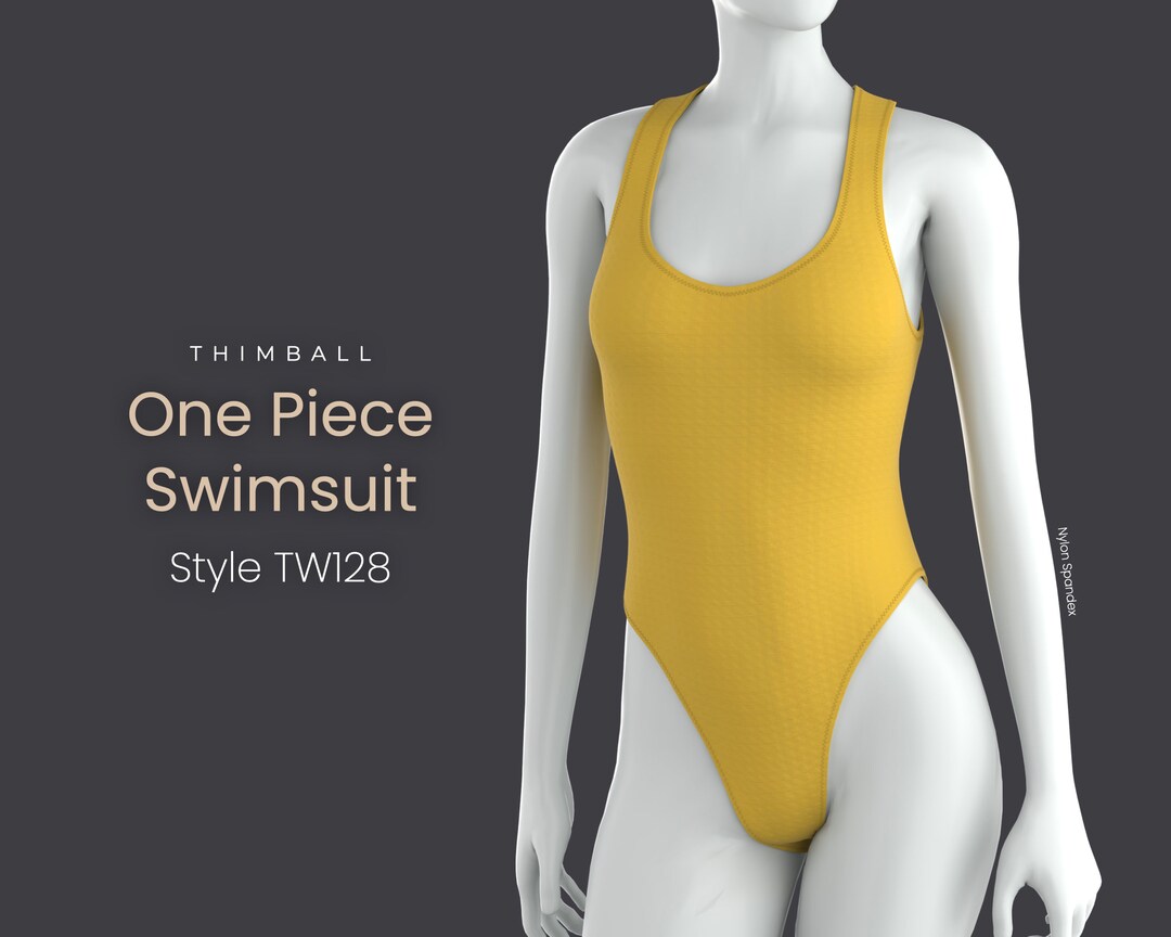 One Piece Swimsuit Printable Sewing Pattern Style TW128 - Etsy