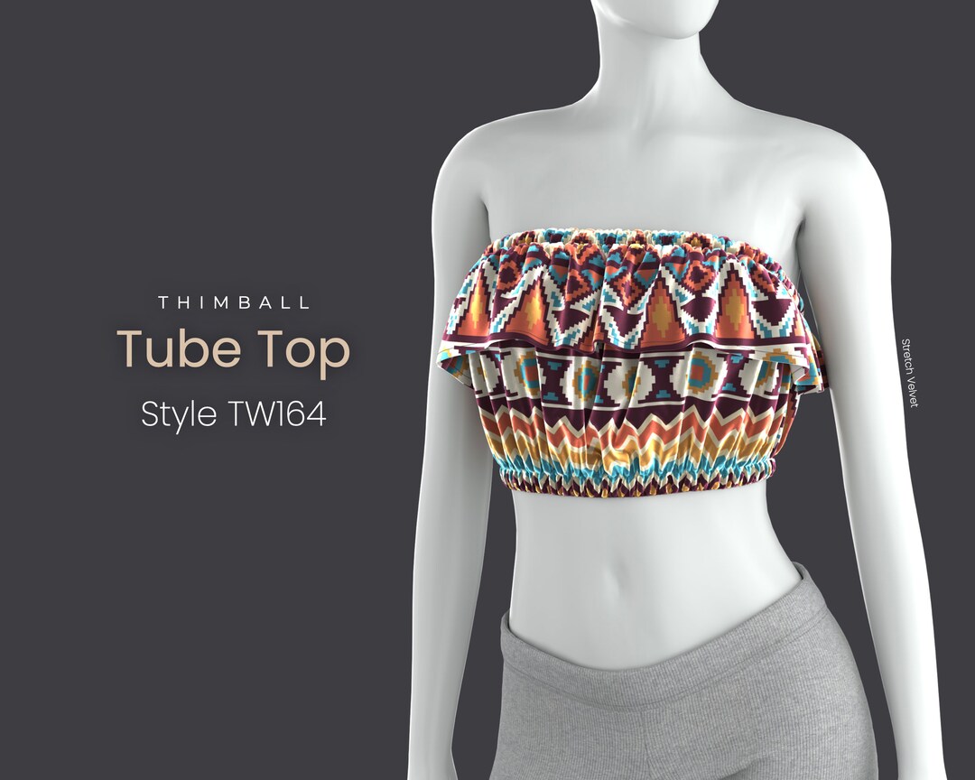 Tube Top Printable Sewing Pattern Style TW164 - Etsy