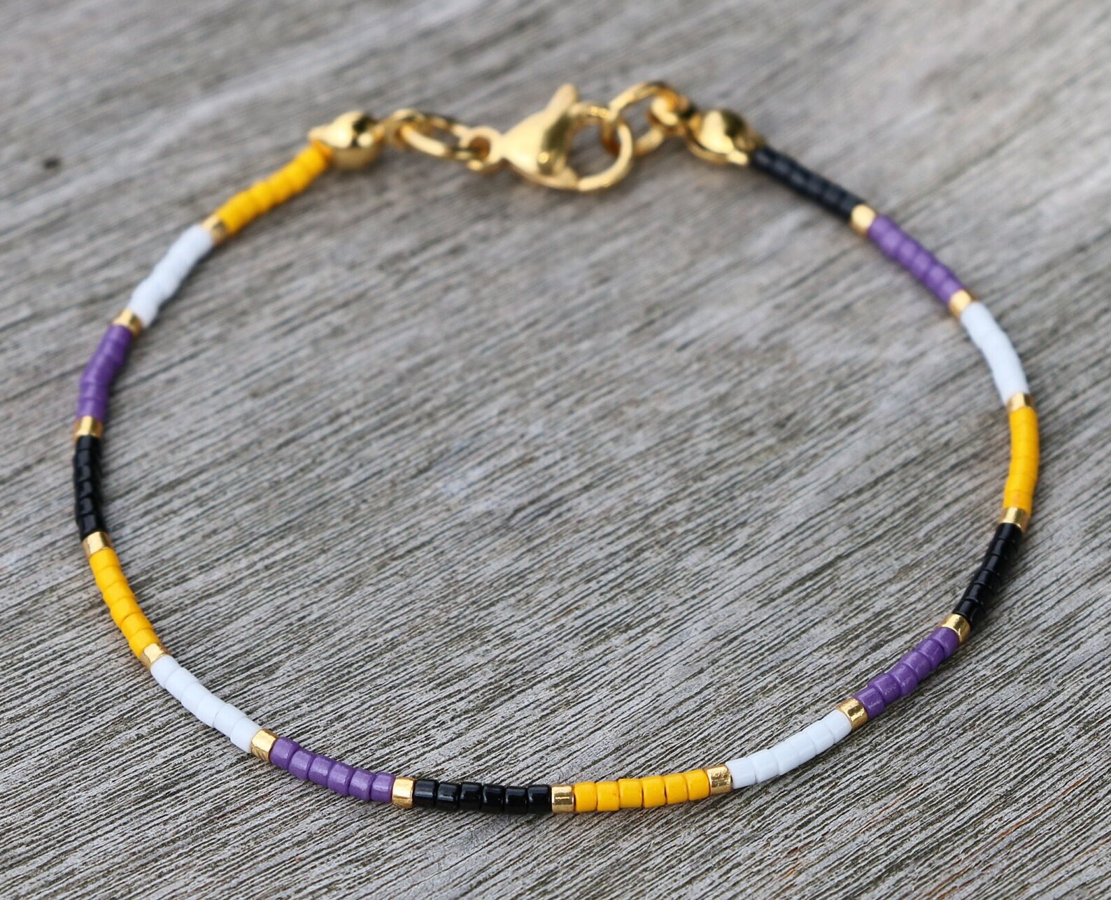 Nonbinary Bracelet, Discreet Pride, Subtle Pride Jewelry, Non Binary ...