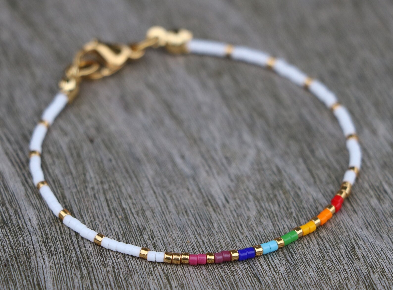 Pride Bracelet Subtle Pride Discreet Pride Beaded Bracelet - Etsy