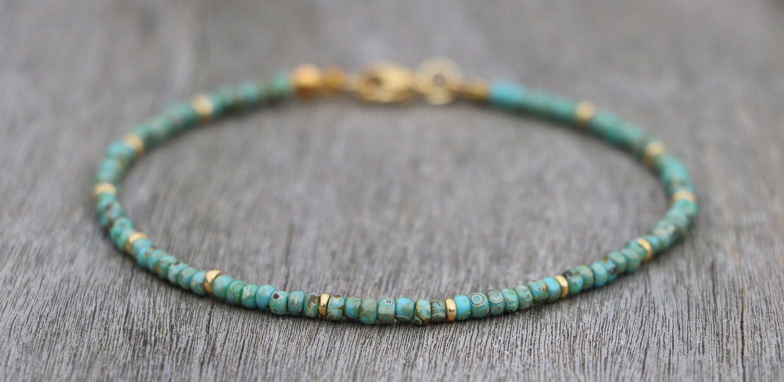 Turquoise Anklet, Gold Turquoise Ankle Bracelet, Anklets for Women ...