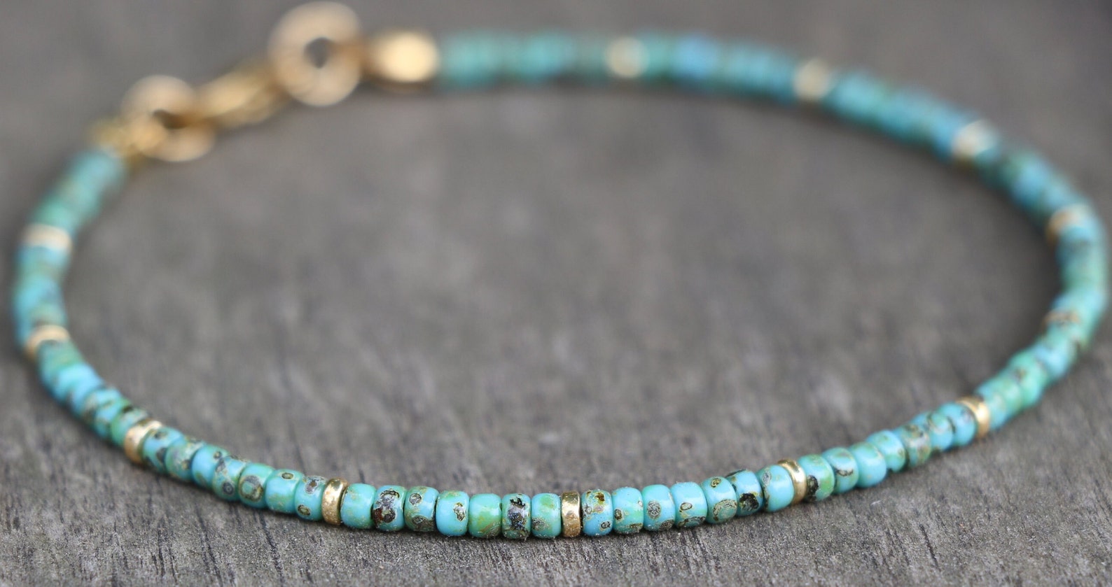 Turquoise Anklet, Gold Turquoise Ankle Bracelet, Anklets for Women ...