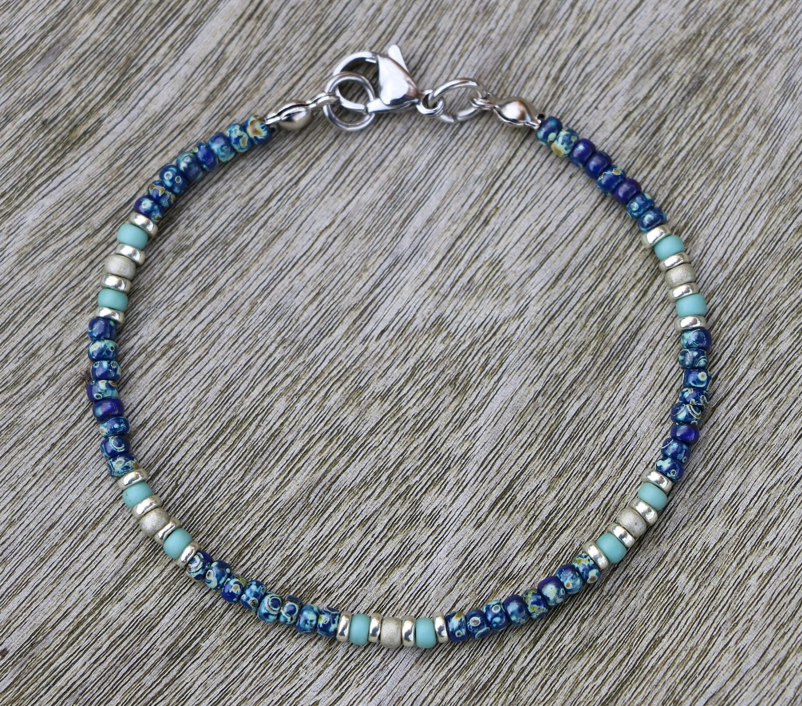 Anklets for Women, Ankle Bracelet, Beaded Anklet, Blue Bracelet, Ankle ...