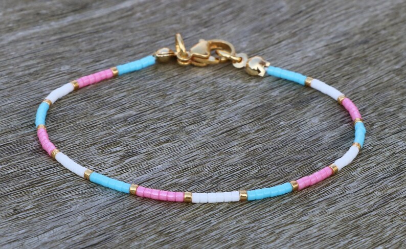 Transgender Bracelet Subtle Pride Trans Bracelet Trans - Etsy