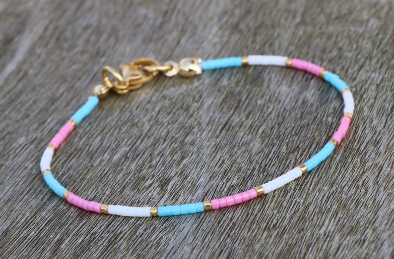 Transgender Bracelet Subtle Pride Trans Bracelet Trans - Etsy