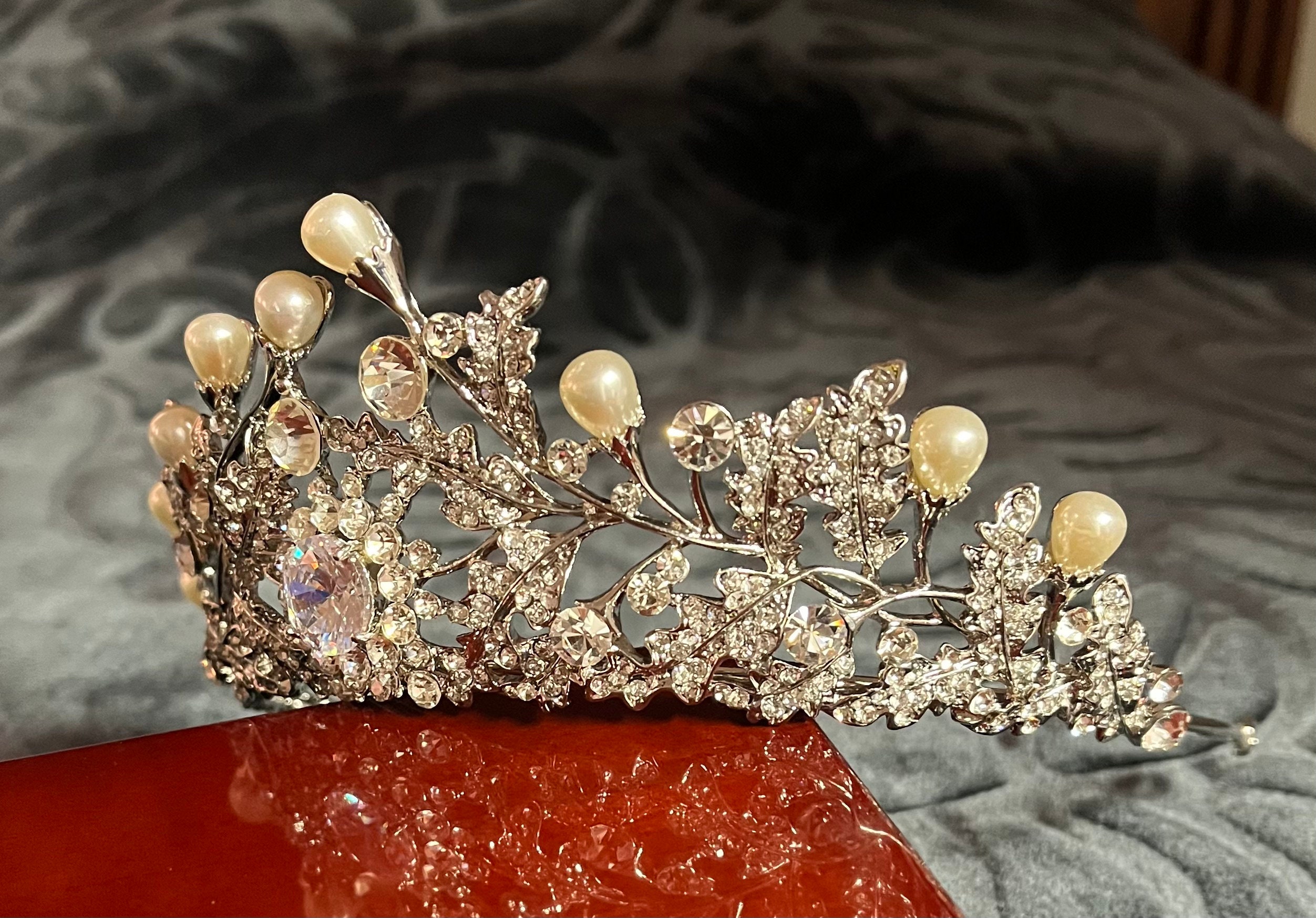 A Belle Epoque Royal Pearl Tiara Replica - Etsy