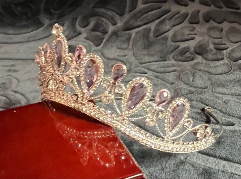 Pink Crystal Tiara - Etsy