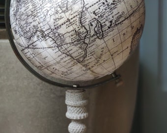Globe Vintage Terrestrial, Handmade Globe, World Map, Desktop Globus ...