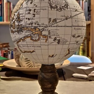 Globe Vintage Terrestrial, Handmade Globe, World Map, Desktop Globus ...
