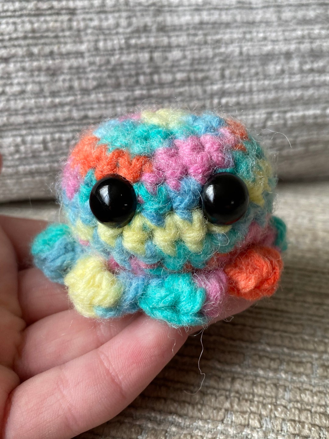 Crochet Octopus, Rainbow Themed, Octopus Amigurumi, Crocheted Octopus ...