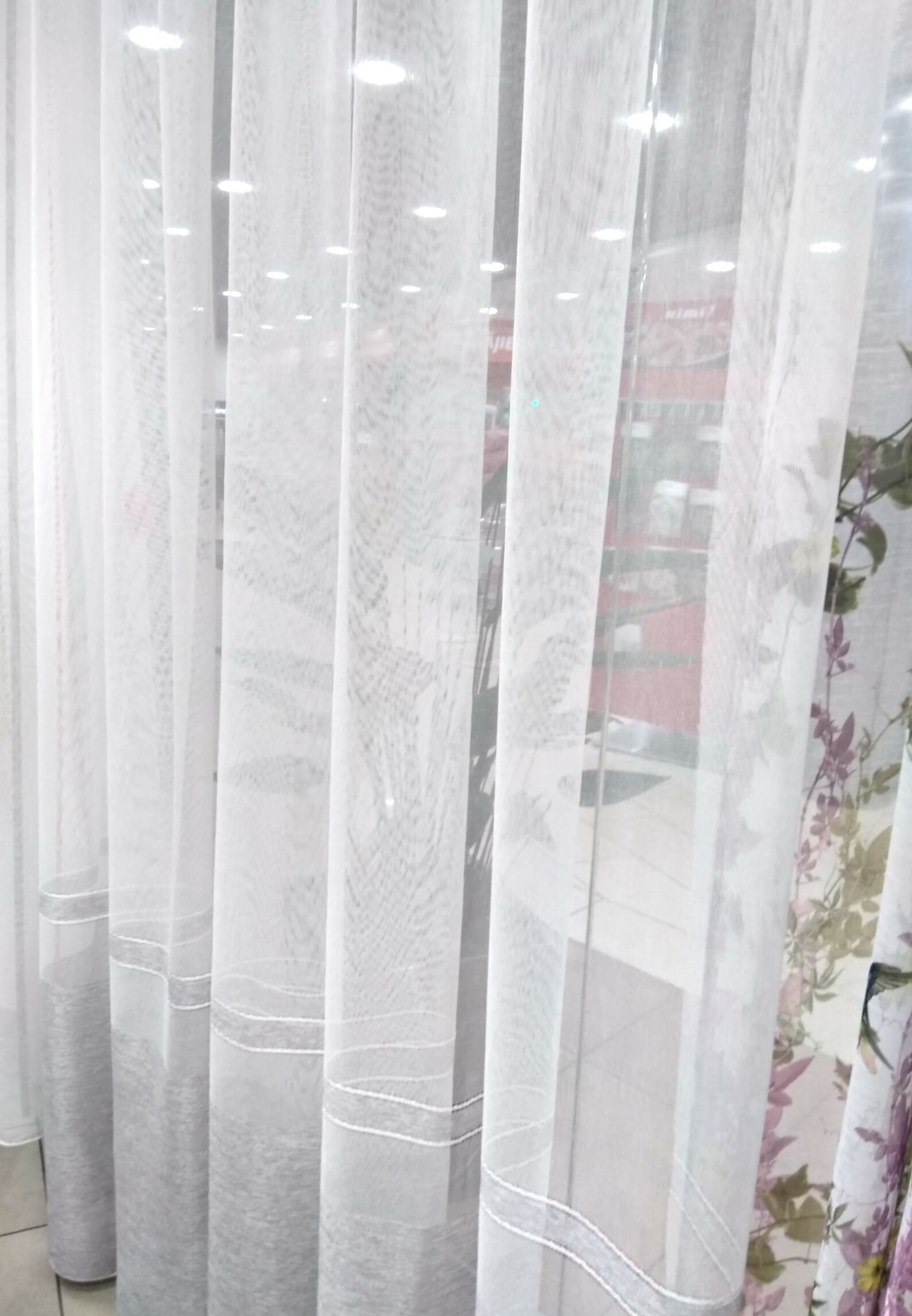 Custom size sheer curtains Modern window voile White and | Etsy