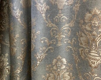Gold Jacquard Curtain - Etsy