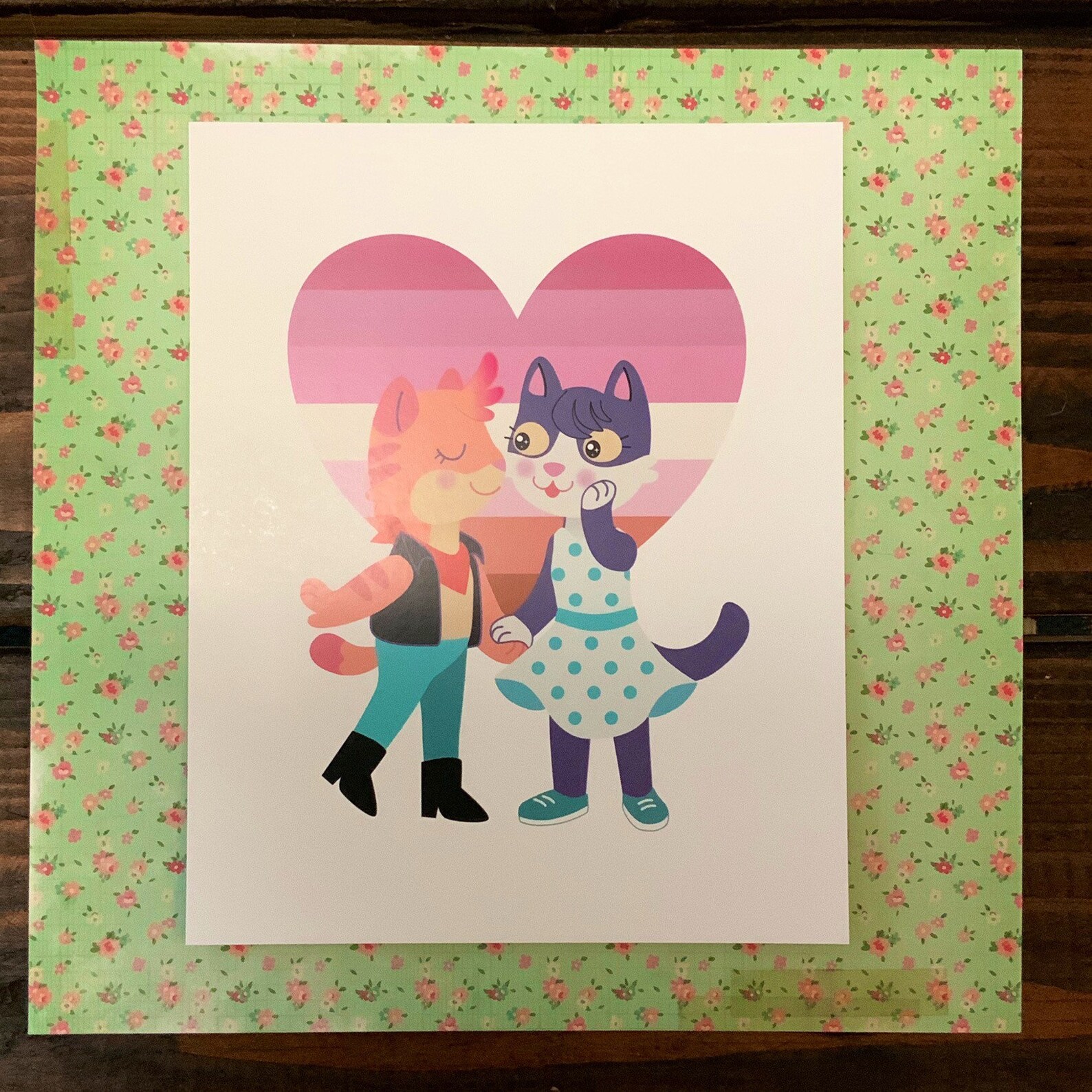 Lesbian Cats 8x10 Art Print - Etsy