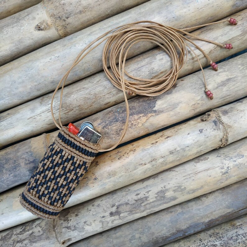 Macrame Lighter Necklace, Handmade Lighter Case, Lighter Holder, Ethnic ...