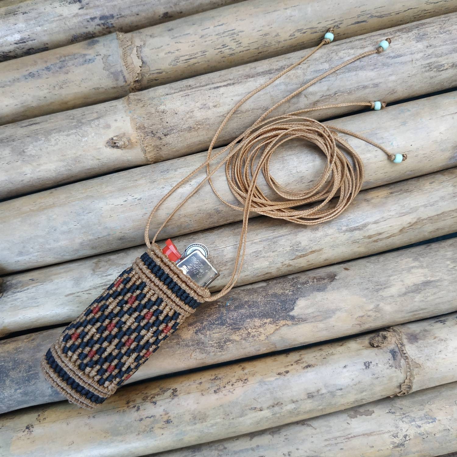 Macrame Lighter Necklace, Handmade Lighter Case, Lighter Holder, Ethnic ...