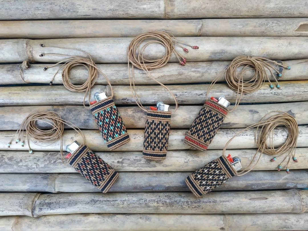 Macrame Lighter Necklace, Handmade Lighter Case, Lighter Holder, Ethnic ...